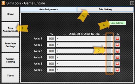 limiting the axis xsimulator motion simulator