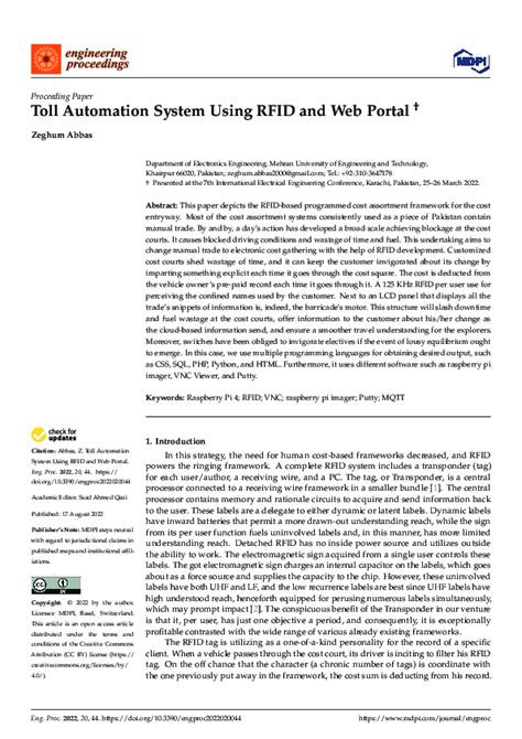 pdf toll automation system using rfid and web portal