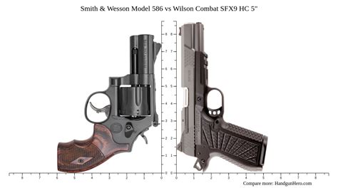 Smith And Wesson Model 586 Vs Wilson Combat Sfx9 Hc 5 Size Comparison