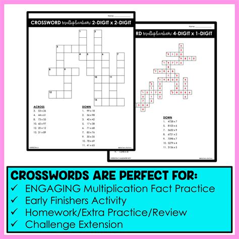 Multidigit Multiplication Standard Algorithm Practice Review Worksheets
