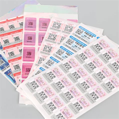 Customized High Quality Black Anti Counterfeiting Qr Code Sticker