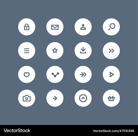 User Interface Button Set Royalty Free Vector Image