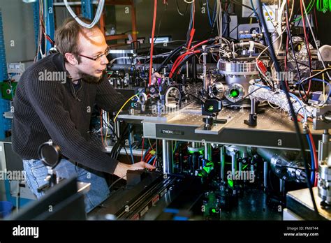 Experimental Setup In A Laser Laboratory At The Institute For Experimental Physics In Dusseldorf
