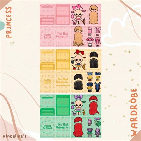 Jual Boneka Kertas Princess [wardrobe] Mainan Jadul Bp Bongkar Pasang Paper Doll Mainan