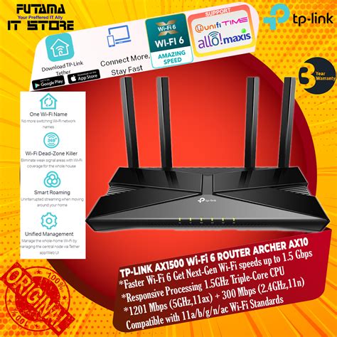 Tp Link Wifi Ax Archer Ax Gigabit Wireless Wifi Router For Unifi Maxis Time Fiber Allo