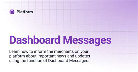 Dashboard Messages Platform