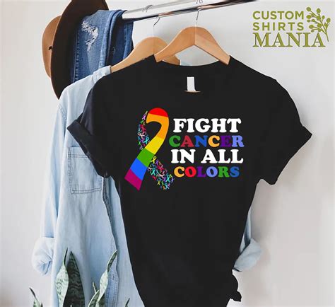 Cancer Awareness Teecancer Ribbon Shirt Cancer Support Shirt Fight