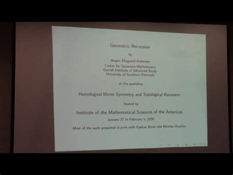 Free Video Geometric Recursion Lecture I From Imsa Class Central