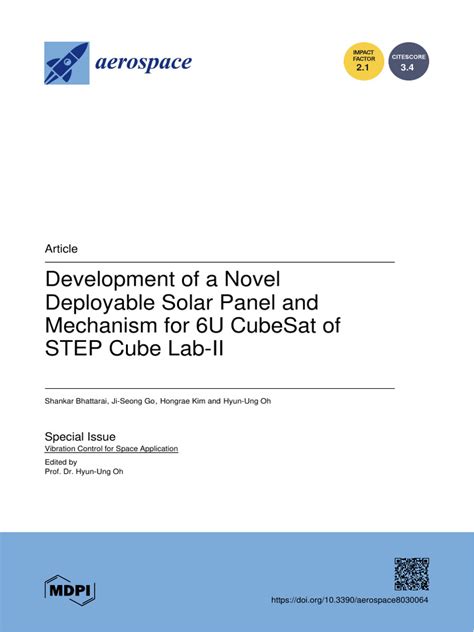 Solar Panel Development Of A Novel Deployable Solar Panel And