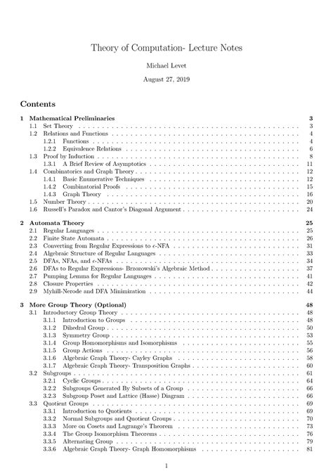 Theory Of Computation Functions Equivalence Relations Proof By Induction A Brief