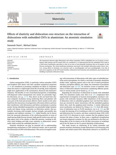 Pdf Effects Of Elasticity And Dislocation Core Structure On The