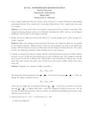 EC201 Problem Set 2 Solutions Pdf EC 201 INTERMEDIATE MICROECONOMICS Boston University