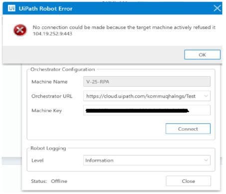 Connecting Robots And Activelt Refused Issue Robot UiPath Community Forum