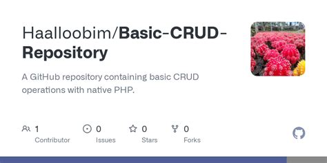 GitHub Haalloobim Basic CRUD Repository A GitHub Repository Containing Basic CRUD Operations