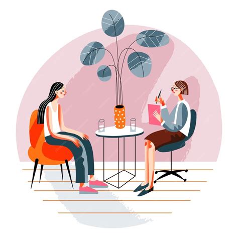 Free Vector Sad Woman In Psychotherapy Session With Therapist Unhappy