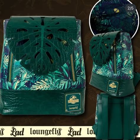 Loungefly Bags Jurassic World Jungle Velociraptor Glow Drawstring