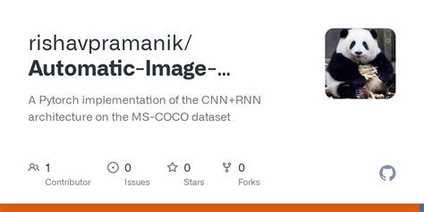 Github Rishavpramanikautomatic Image Captioning A Pytorch