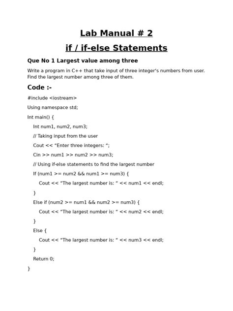Tanzeel Lab 2 Assignment Pdf Namespace Integer Computer Science