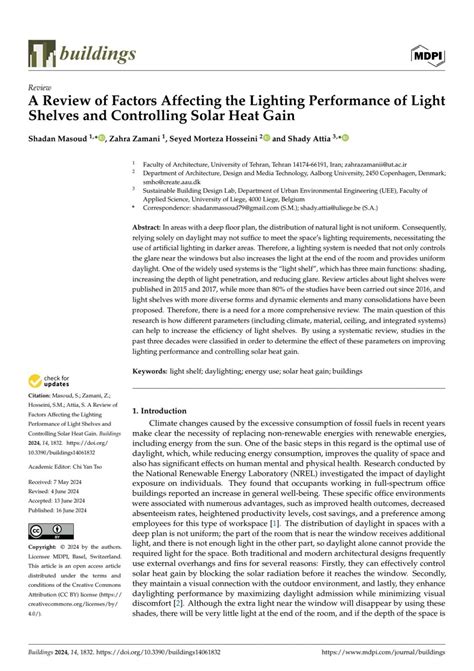 Shadan Masoud On Linkedin Paper Lighshelf Buildings Daylighting Energyuse Solarheatgain