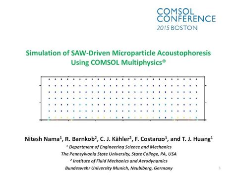 Pdf Simulation Of Saw Driven Microparticle Acoustophoresis Nitesh Nama Rune Barnkob