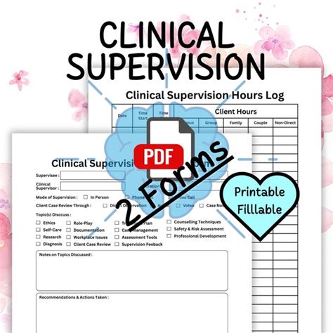Clinical Supervision Note Template Etsy