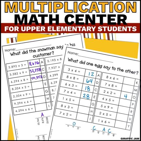 Multi Digit Multiplication Game 2 And 3 Digit Multiplication Differentiated