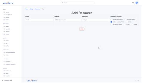 Administration Resources Velosity Documentation