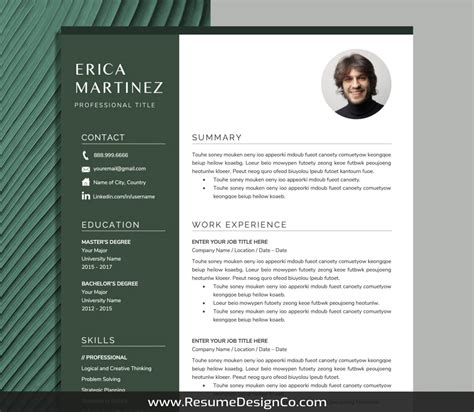 Resume Template Ms Word Cv Template Professional Simple Resume Design