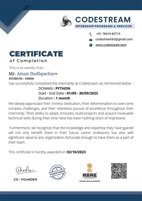 Pythoninternship Careergrowth Pythoncoding Codestream Aman