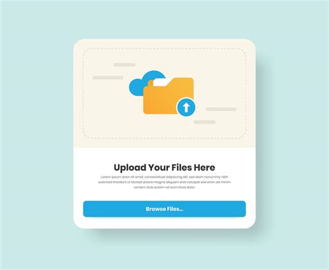 Professional File Drag And Drop Ui Design With Minimalist Cloud Folder Illustration 49931564