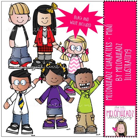 Melonheadz Characters Clip Art Mini Melonheadz