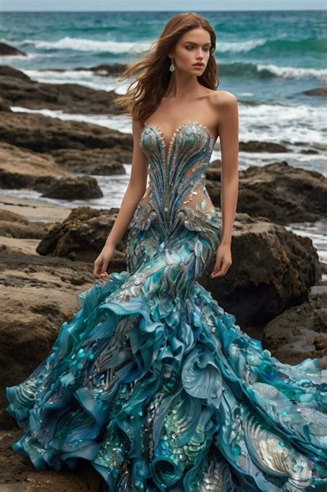 Stunning Aquatic Dress To Impress Glam Dresses Fancy Dresses Pretty