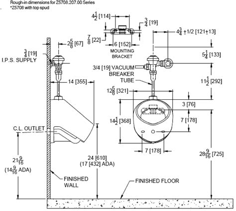 Urinal Plumbing Diagram Plumbing Drawing For Toilet Engineering