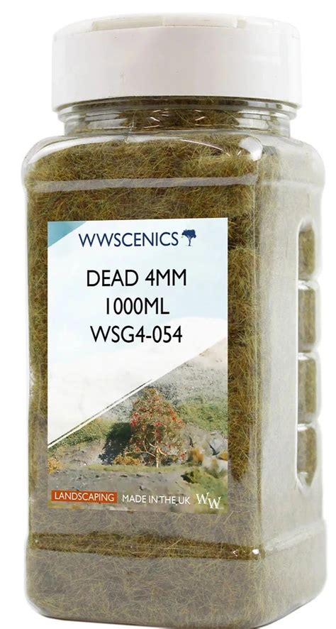 Wwscenics Wws 4mm Dead Static Grass 1000ml Canister Rails Of Sheffield