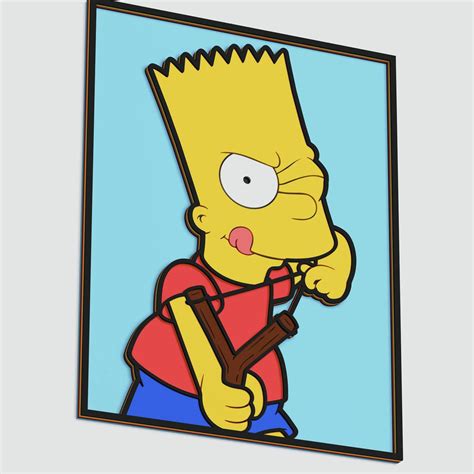 Bart Simpson Layered Design For Cutting Lasercraftum