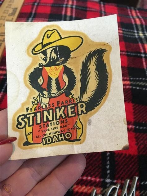 Vintage Original 1956 Souvenir Fearless Farris Stinker Stations