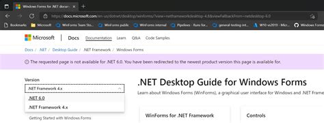 Doc Bug Confused Tfm Selector For Net Fx Desktop Docs · Issue 1196 · Dotnetdocs Desktop