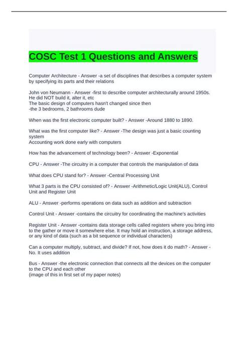 Cosc Test 1 Questions And Answers Cosc Stuvia Us