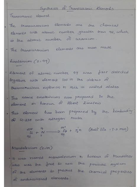 Synthesis Of Transuranic Elements Pdf Pdf
