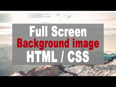 How To Make Responsive Full Screen Background Image