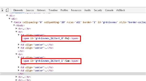 Accessing Controls Inside Gridview Using Cjquery
