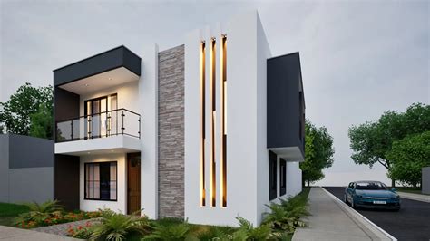Casa Moderna De Dos Niveles