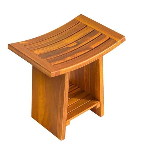 Teak Shower Bench Adjustable Feet