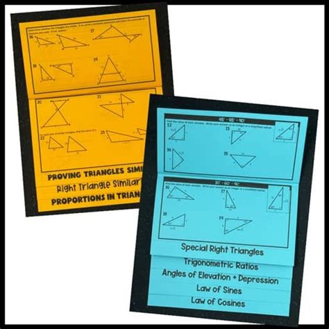 Geometry Unit Review Foldables Chapter Review And EOC Prep