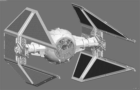 Obj File Star Wars Tie Interceptor With Interior・3d Print Model To