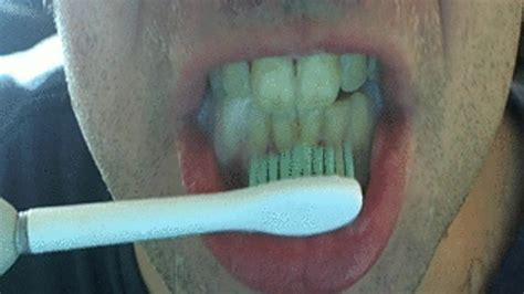 Mouth Fetish Electric Toothbrush And Drool Up Close Hd Young Sexy