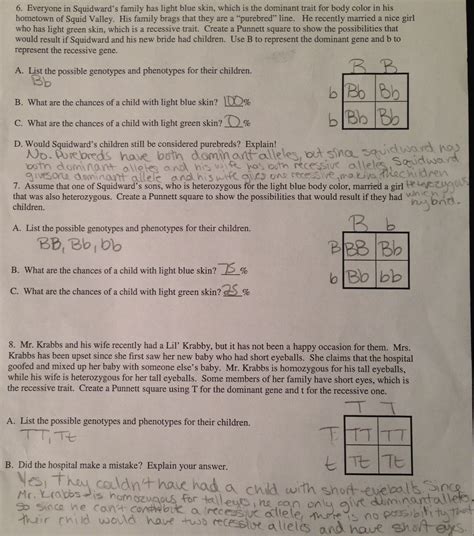 Genetics Spongebob Worksheet Writing Practice Worksheet
