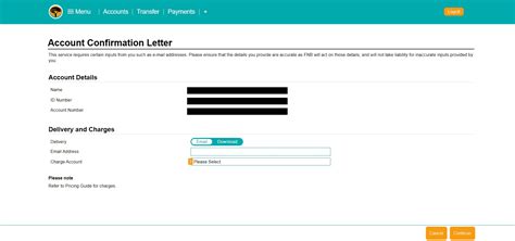 How To Get An Fnb Bank Confirmation Letter Online Screenshots