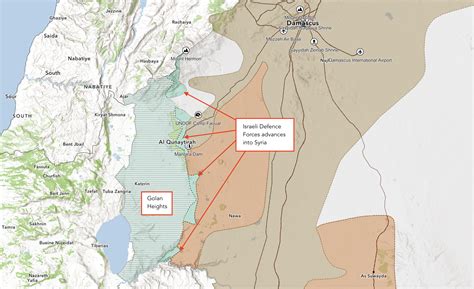 Map Shows Israeli Army Advancing Into Syria Newsweek