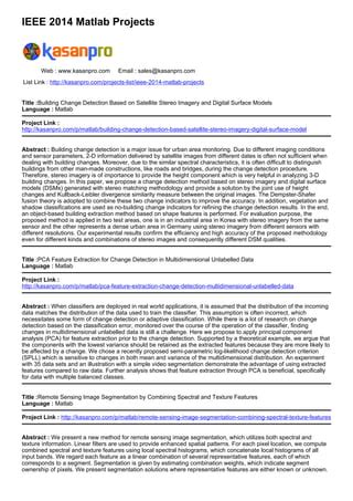 IEEE 2014 Matlab Projects PDF